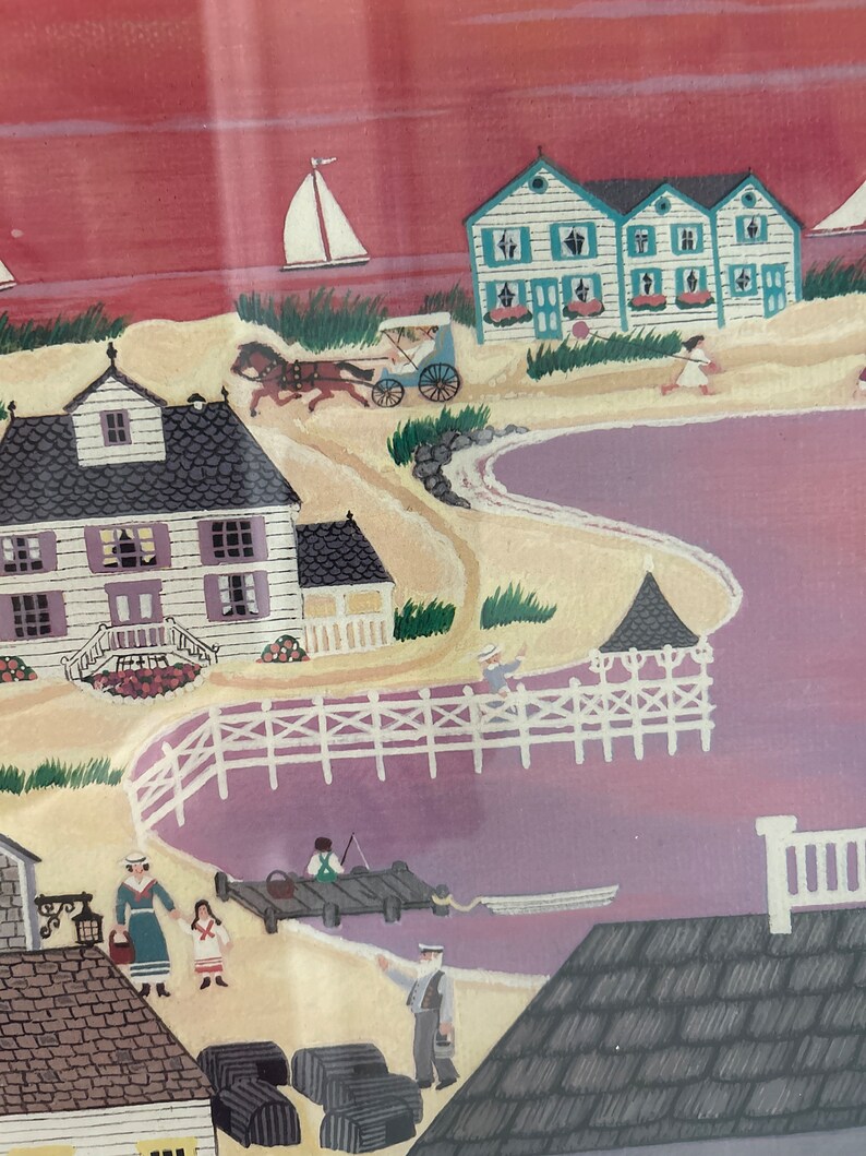 Patricia Palermino Vintage New Hampshire Folk Art Limited Edition Print Framed. Wall Decor, Wall ...