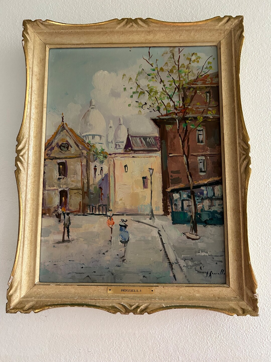 A. Rosselli. Italian Street Scene. Original Oil Paint on - Etsy
