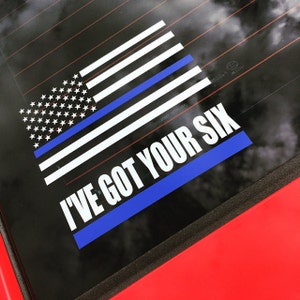 Thin Blue Line Flag Vinyl Sticker Decal for Truck, Car Window and More ...