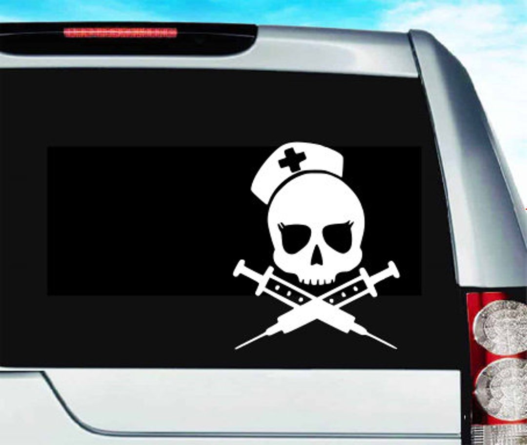 Nurse Skull Decal RN Decal Car Decal Doctor Decal Medical - Etsy