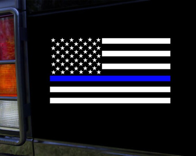 Thin Blue Line Flag Vinyl Sticker Decal for Truck Car Window | Etsy