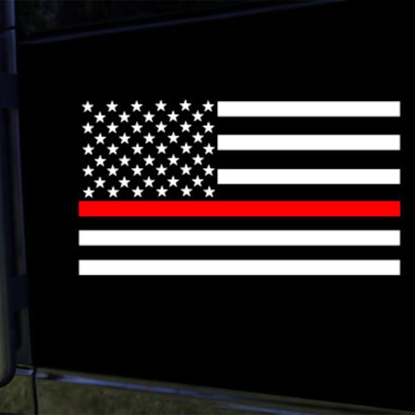 Thin Red Line Decal - Etsy