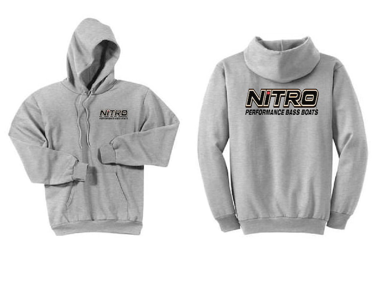Nitro Boats Ash Grey Hoodie Sweatshirt - Etsy