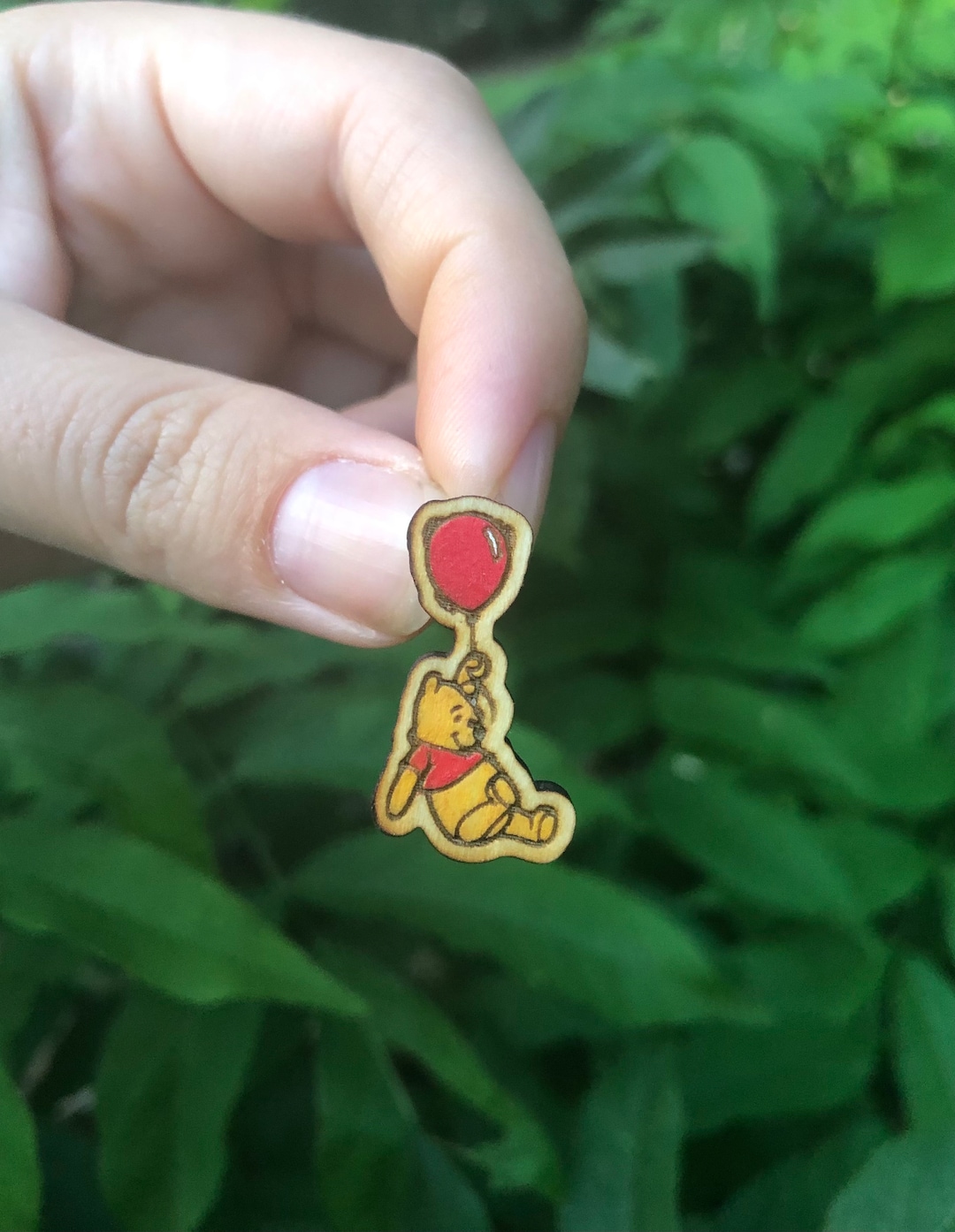 Winnie the Pooh Hanging From Balloon Studs - Etsy