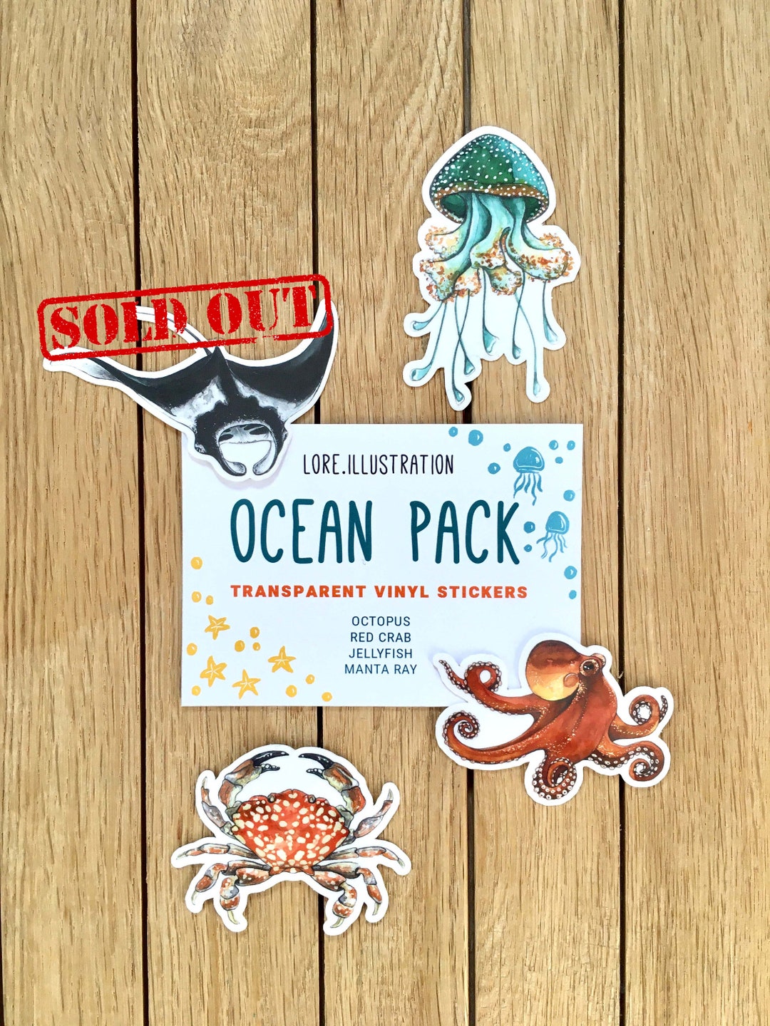 Ocean Stickers Transparent Stickers Vinyl Stickers Plastic - Etsy