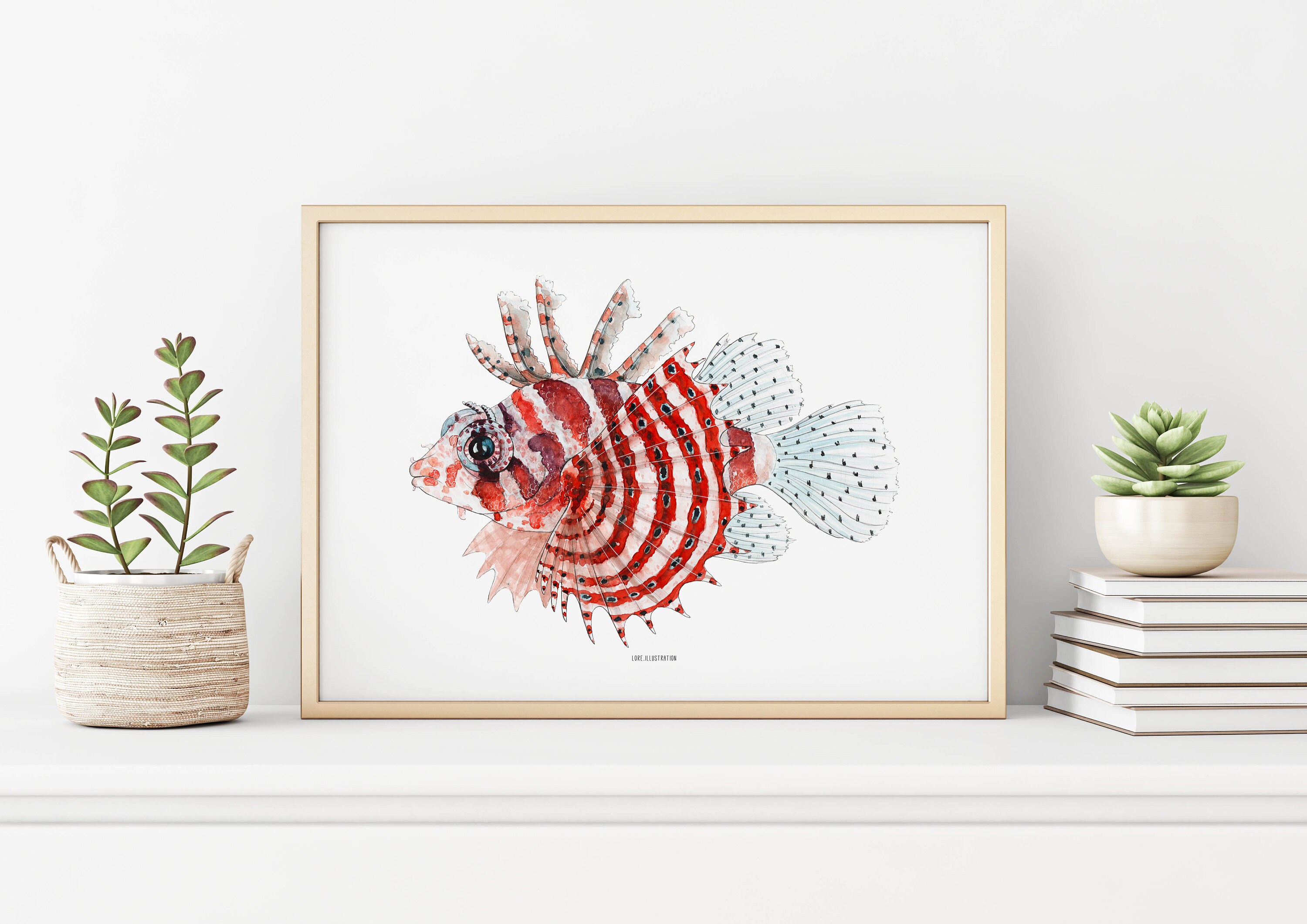 LIMITED EDITION Print Lion Fish Print Hahnemühle Fine Art | Etsy