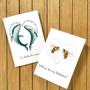 Valentine's Day Cards, Greeting Card, Bee My Valentine, I Whaley Love ...