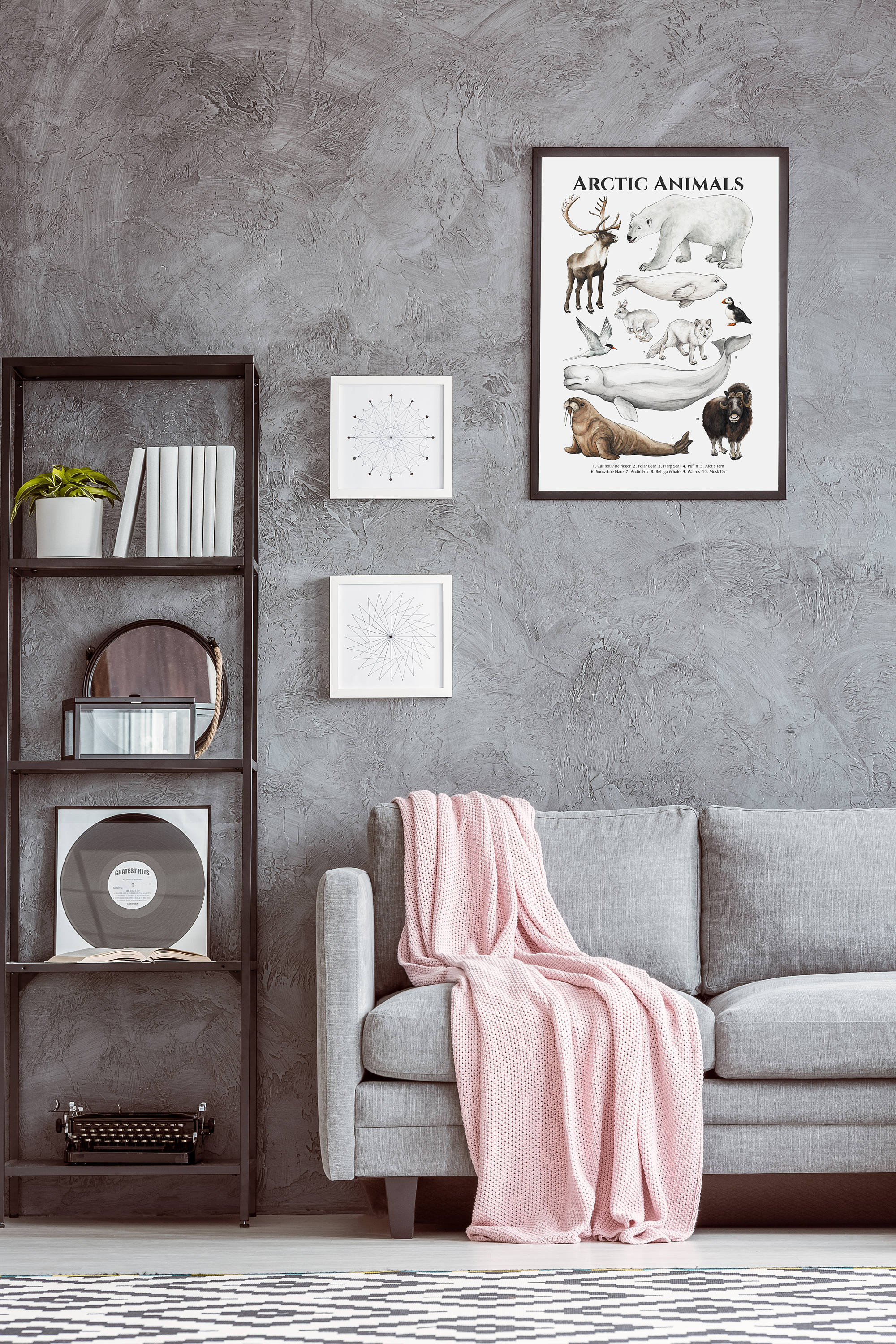 Arctic Animals Poster Animals Nursery Decor Scandinavian | Etsy