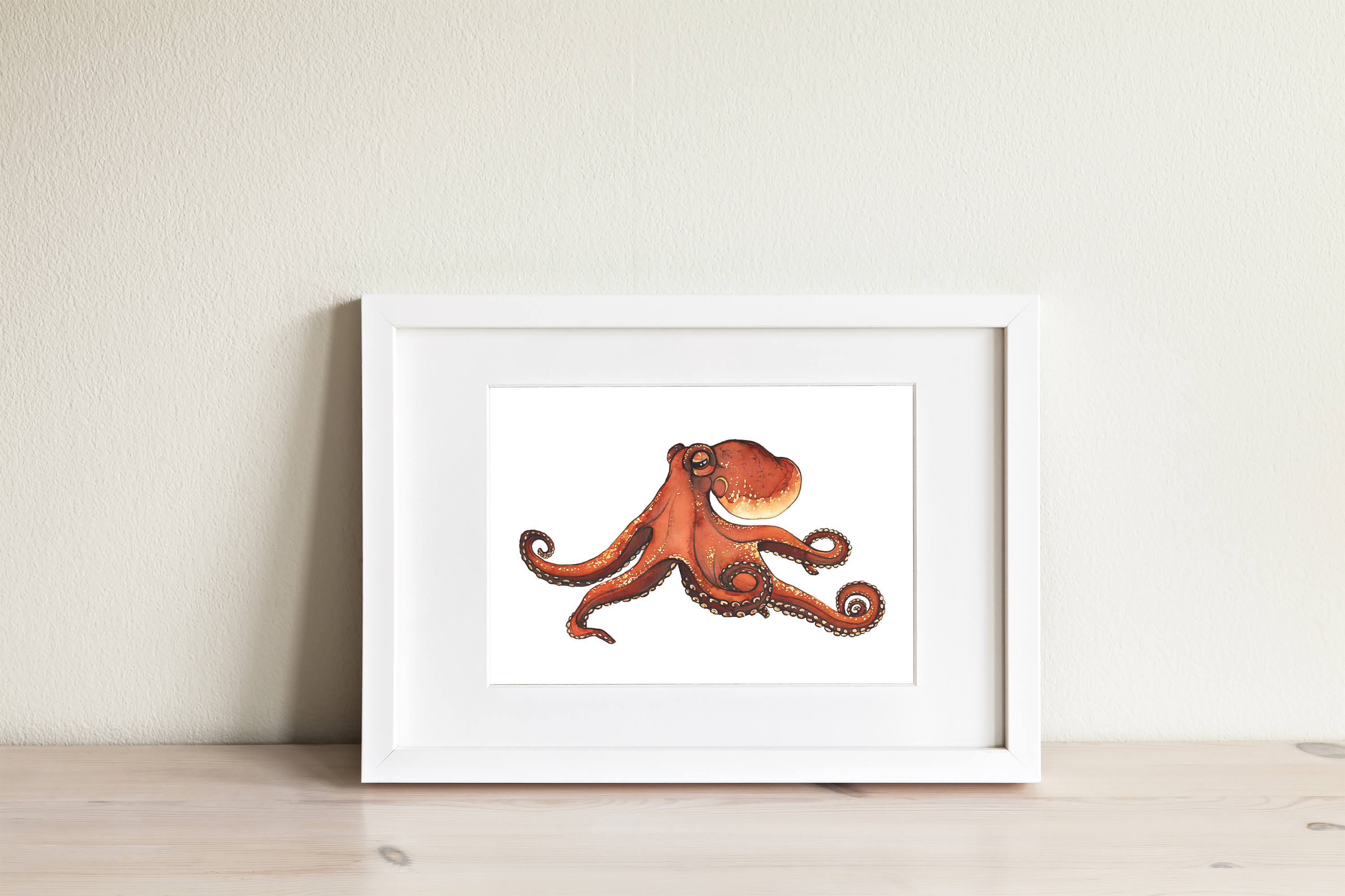 Giant Octopus Octopus Print Watercolor Giclee | Etsy