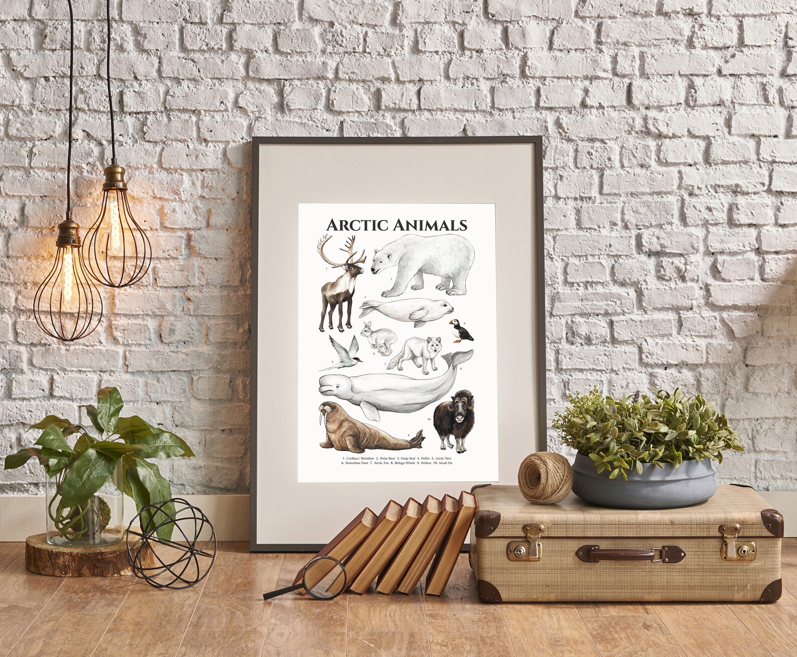 Arctic Animals Poster Animals Nursery Decor Scandinavian | Etsy