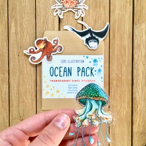 Ocean Stickers Transparent Stickers Vinyl Stickers Plastic - Etsy