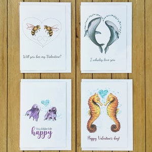 Valentine's Day, Greeting Cards, Love Cards, Ocean Love, Seahorses Love ...