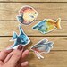 Tropical Fish Stickers, Fish, Vinyl Stickers, Transparent Stickers ...