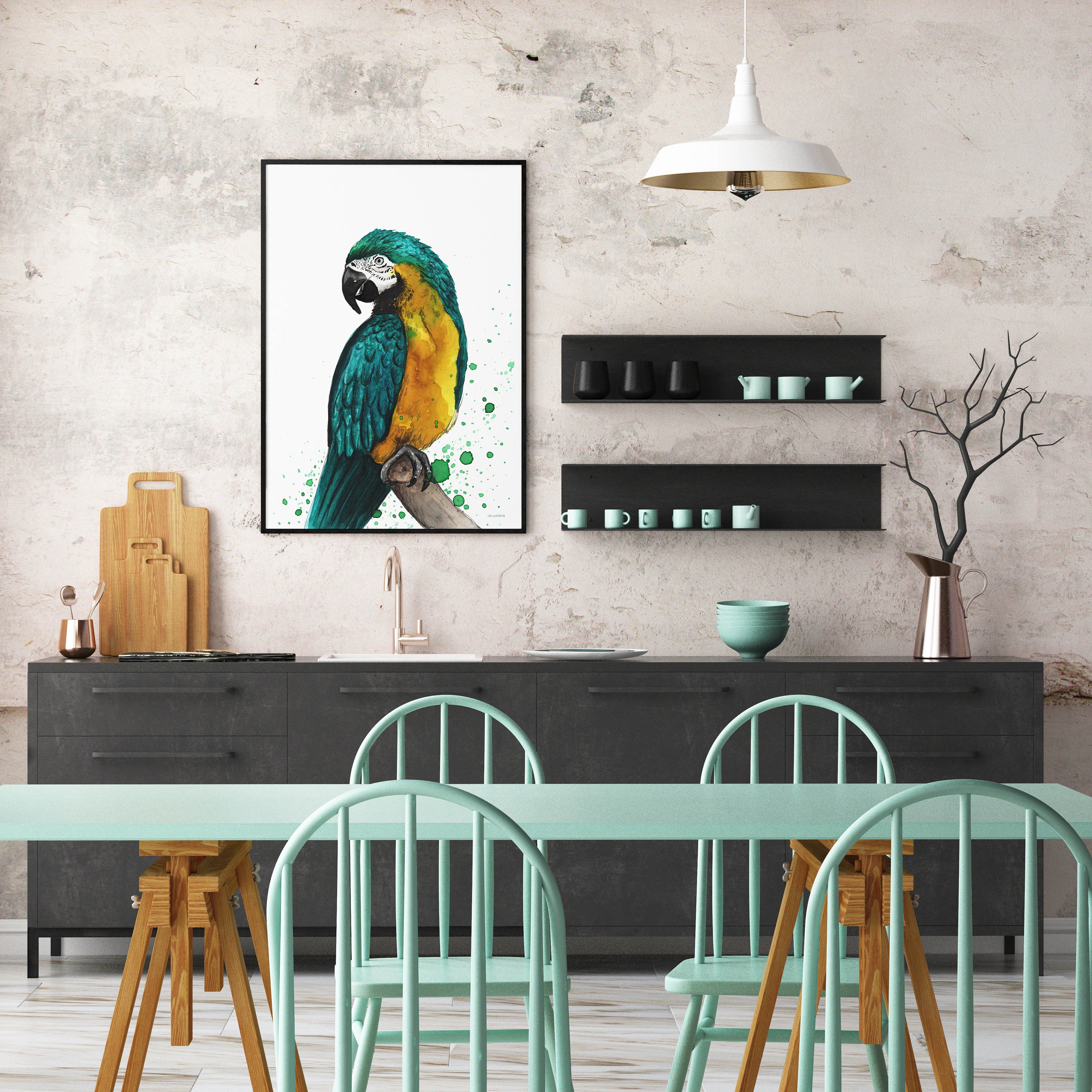 Macaw Print Tropical Bird Birds Art Giclée Print - Etsy