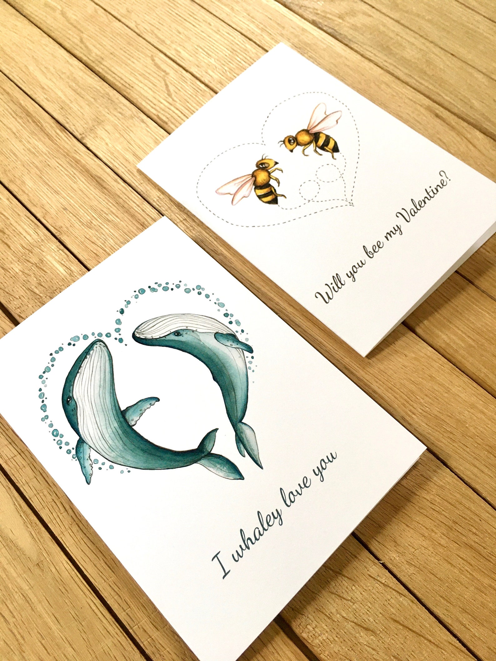 Valentine's Day Cards Greeting Card Bee My Valentine I | Etsy