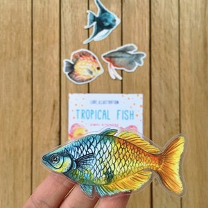 Tropical Fish Stickers, Fish, Vinyl Stickers, Transparent Stickers ...