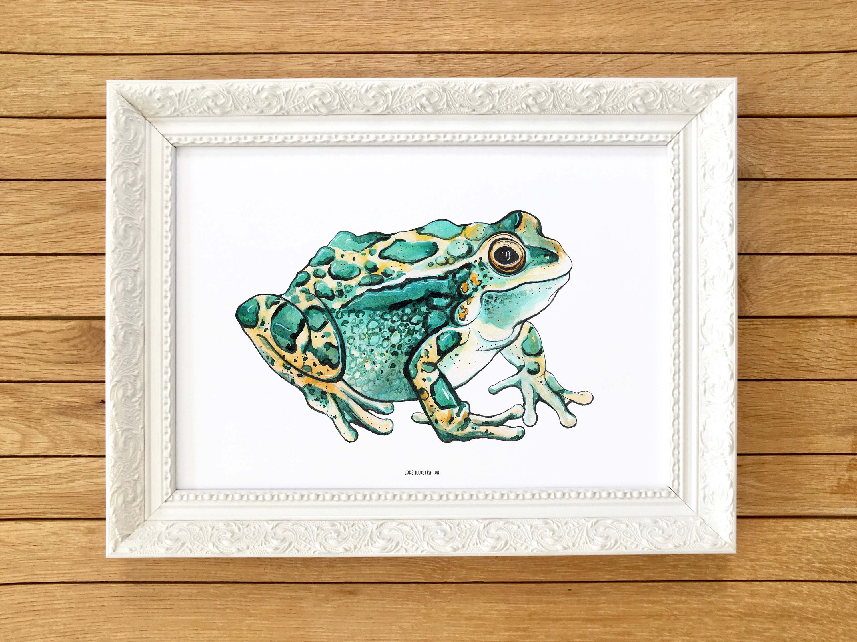 Toad Print Amphibians Wall Art Halloween Art Watercolor - Etsy