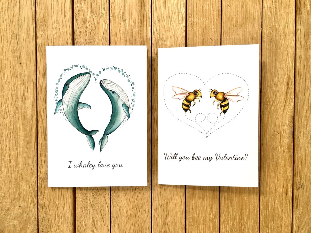 Valentine's Day Cards, Greeting Card, Bee My Valentine, I Whaley Love ...