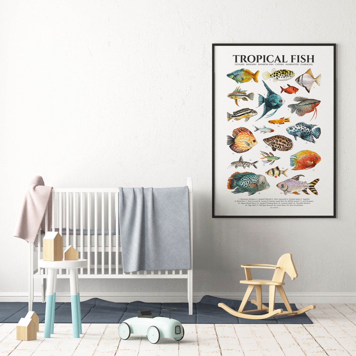 Tropischer Fisch Druck Fisch Poster Giclée Print | Etsy