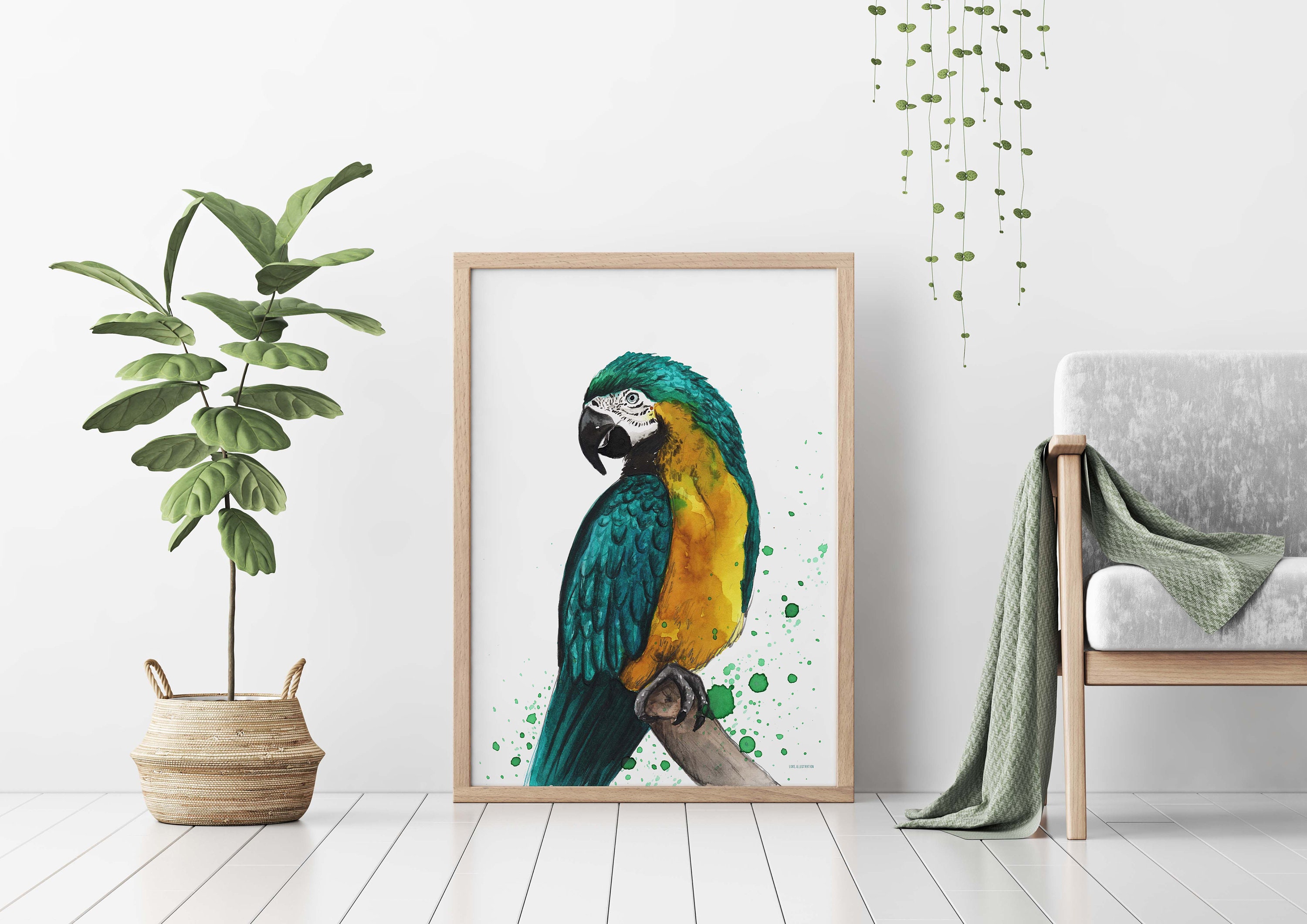 Macaw Print Tropical Bird Birds Art Giclée Print - Etsy