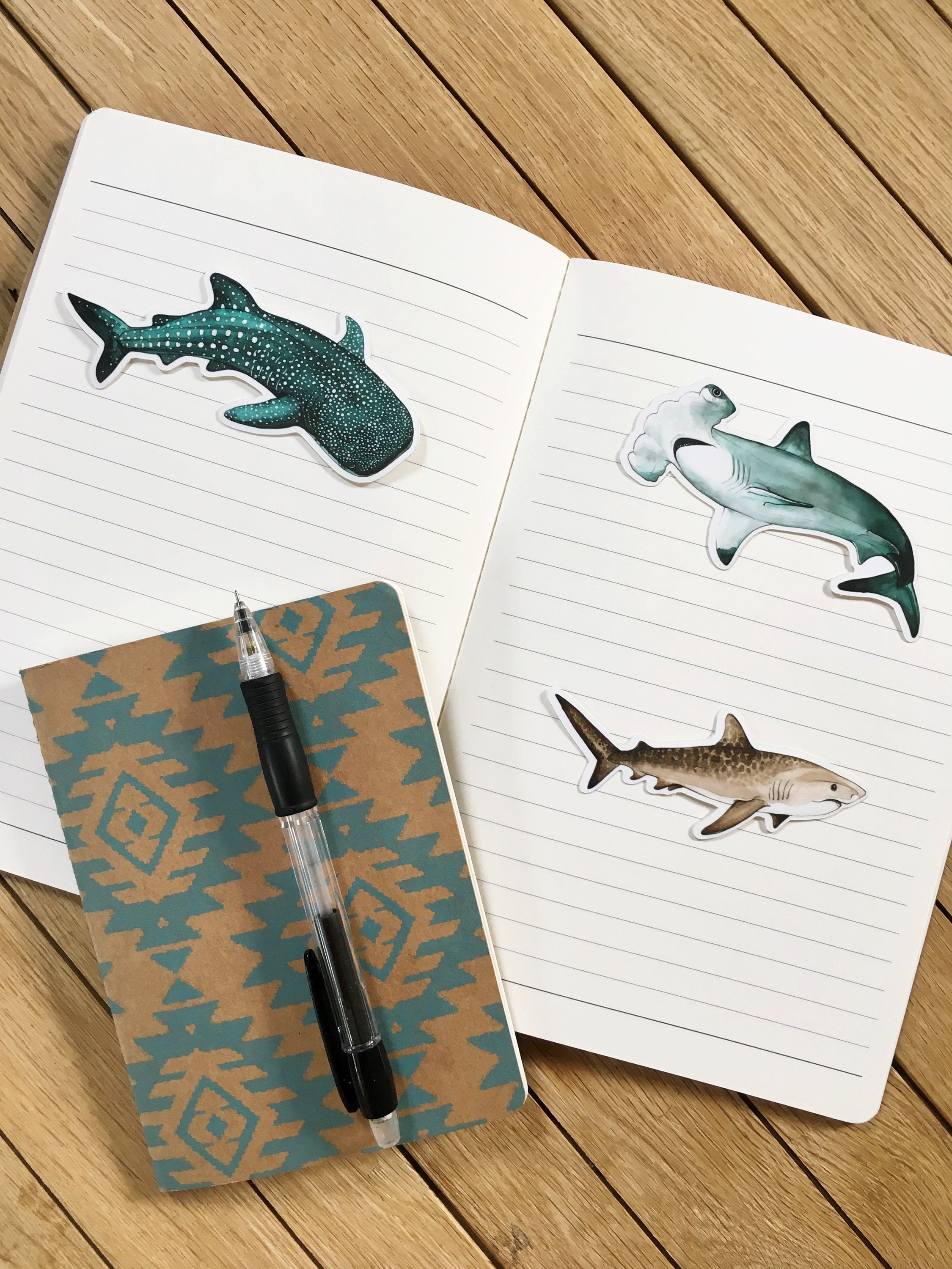 Hai Sticker Vinyl Sticker Haie Ocean Life plastikfreie - Etsy.de