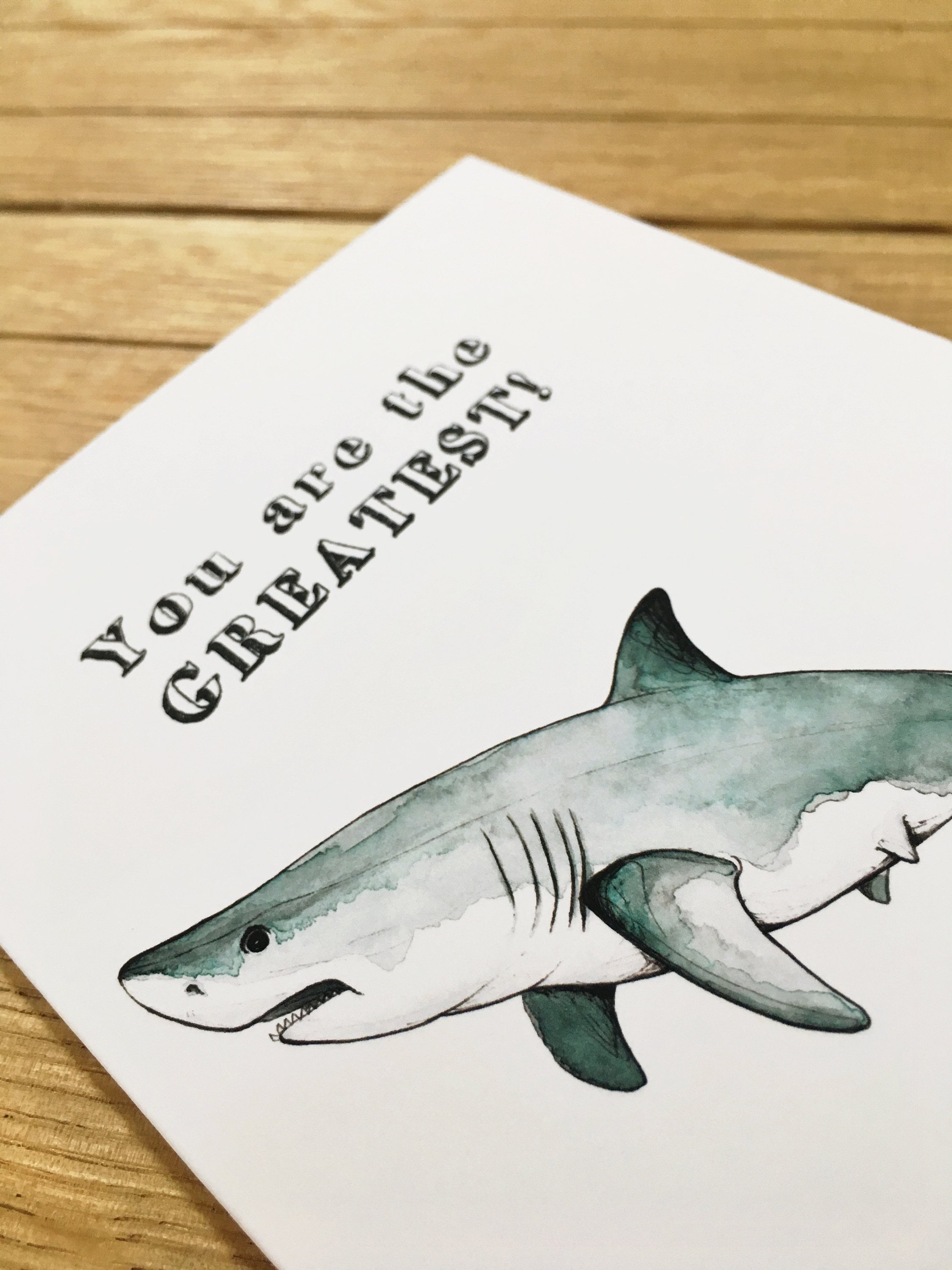 Custom Cards Sharks & Whales Greeting Cards Ocean Cards - Etsy