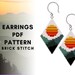 Mountain Sun Brick Stitch Earring Pattern Seed Bead Earring - Etsy