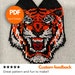 Tiger Seed Bead Earring Pattern, Brick Stitch Pattern, Beaded Earring ...