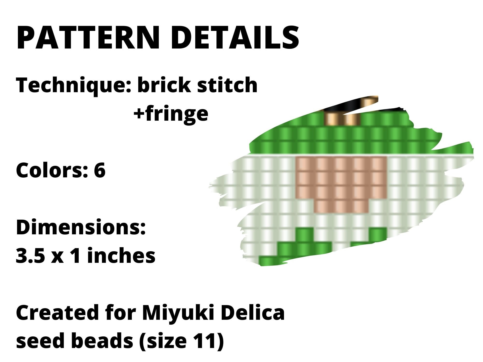 Festive Brick Stitch Gnome Earring Pattern, St. Patrick's Day, Seed ...