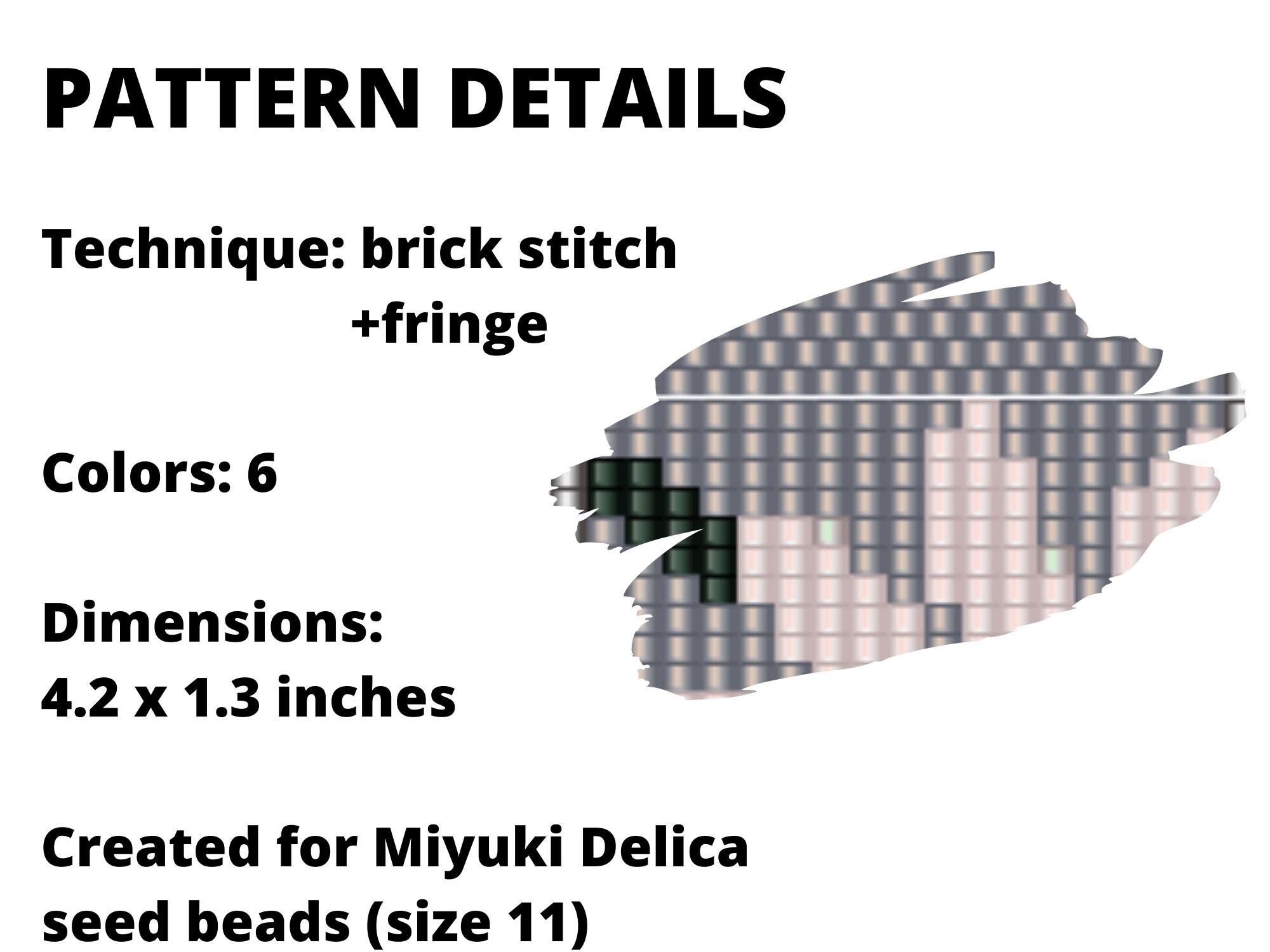 Daisy Earring Pattern Brick Stitch Pattern Beaded Flower - Etsy