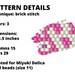 Pink Brick Stitch Earring Pattern, Initial Letter B Earring Pattern ...