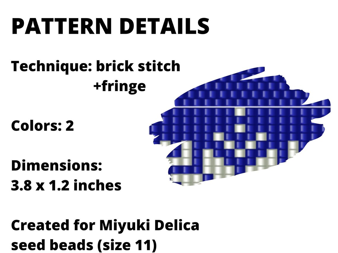 Nordic Star Seed Bead Earring Pattern, Ugly Sweater Blue Snowflake ...