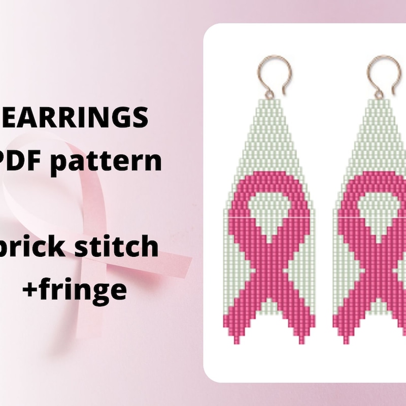 Pink Ribbon Beads - Etsy