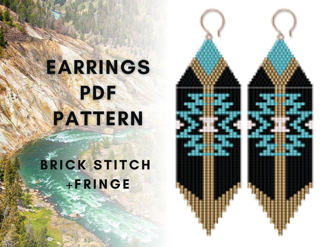 Aztec Seed Bead Earring Pattern, Non Native Earring Pattern, Brick ...