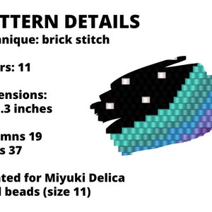 Northern Lights Starry Night Brick Stitch Pattern, Nature Mountain ...