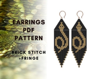 Christmas Beaded Earrings Pattern Brick Stitch Earrings - Etsy