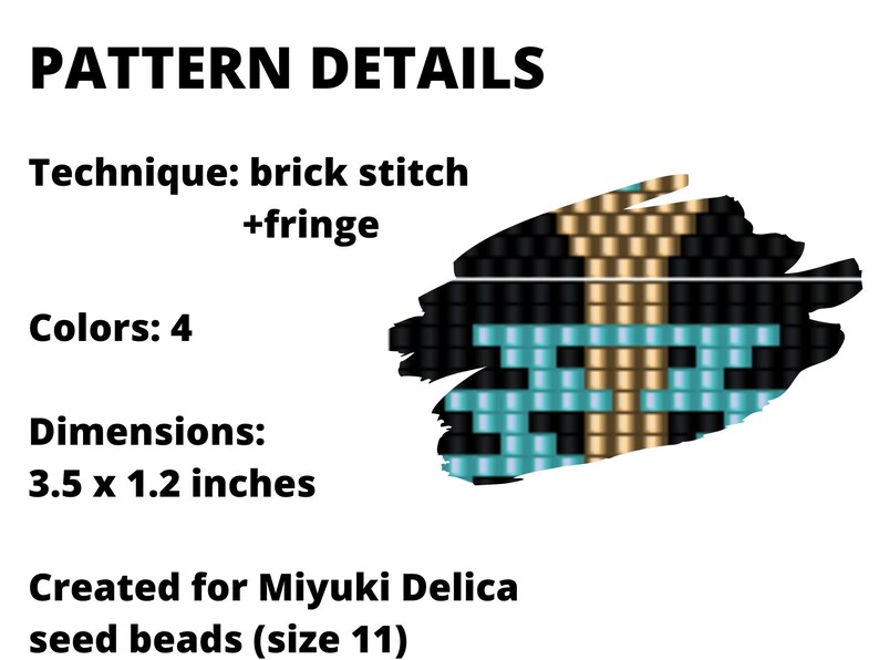 Aztec Seed Bead Earring Pattern Non Native Earring Pattern - Etsy