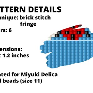 Daisy Ladybug Brick Stitch Fringe Earring Pattern, Seed Bead Earring ...