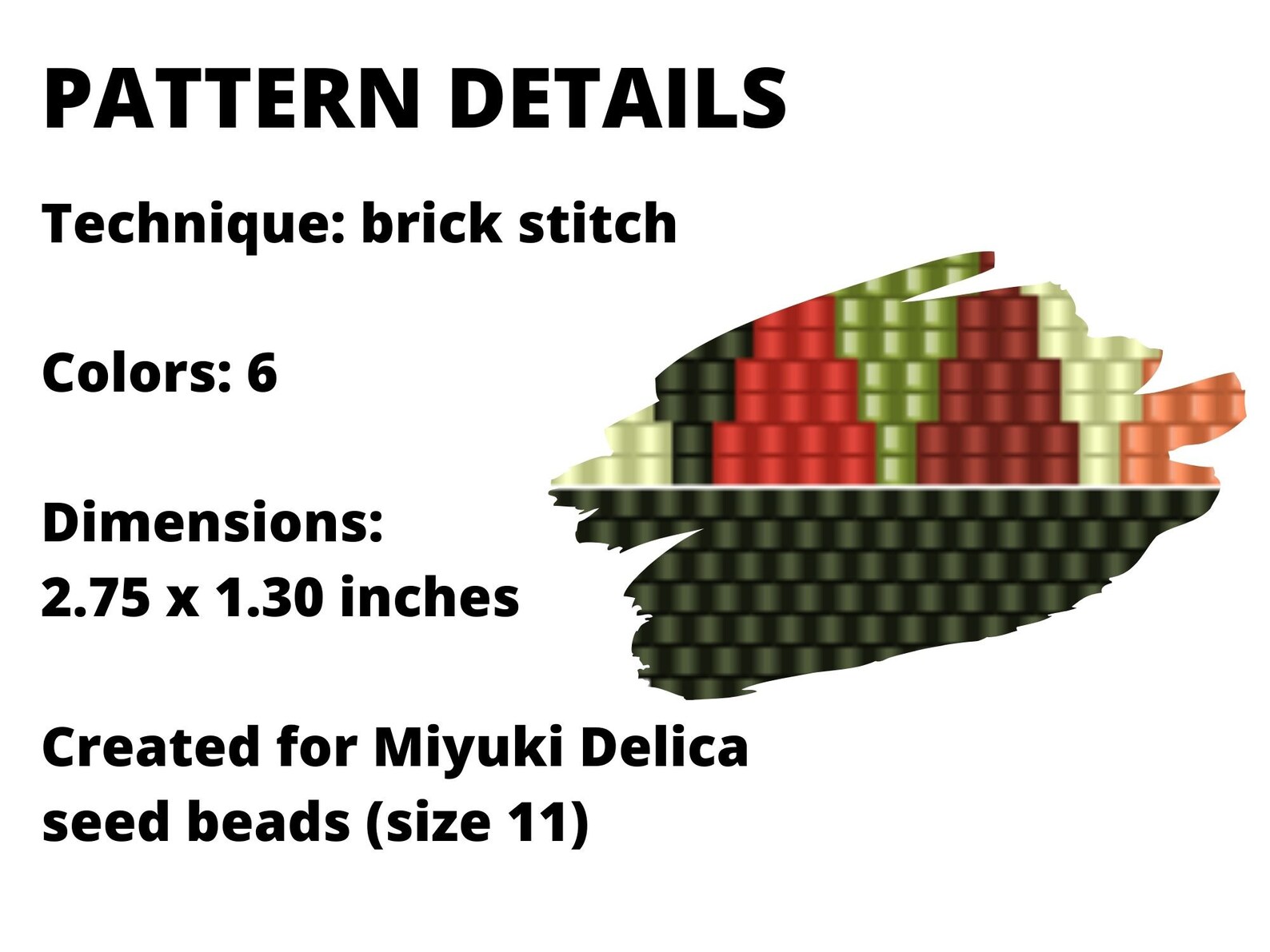 Triangles Earring Pattern Abstract Earring Pattern Seed Bead - Etsy