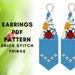 Daisy Ladybug Brick Stitch Fringe Earring Pattern, Seed Bead Earring ...