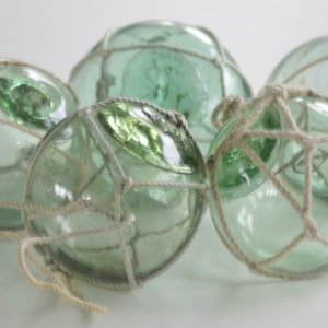 Set of 5 Vintage Green Fishing Floats - Etsy