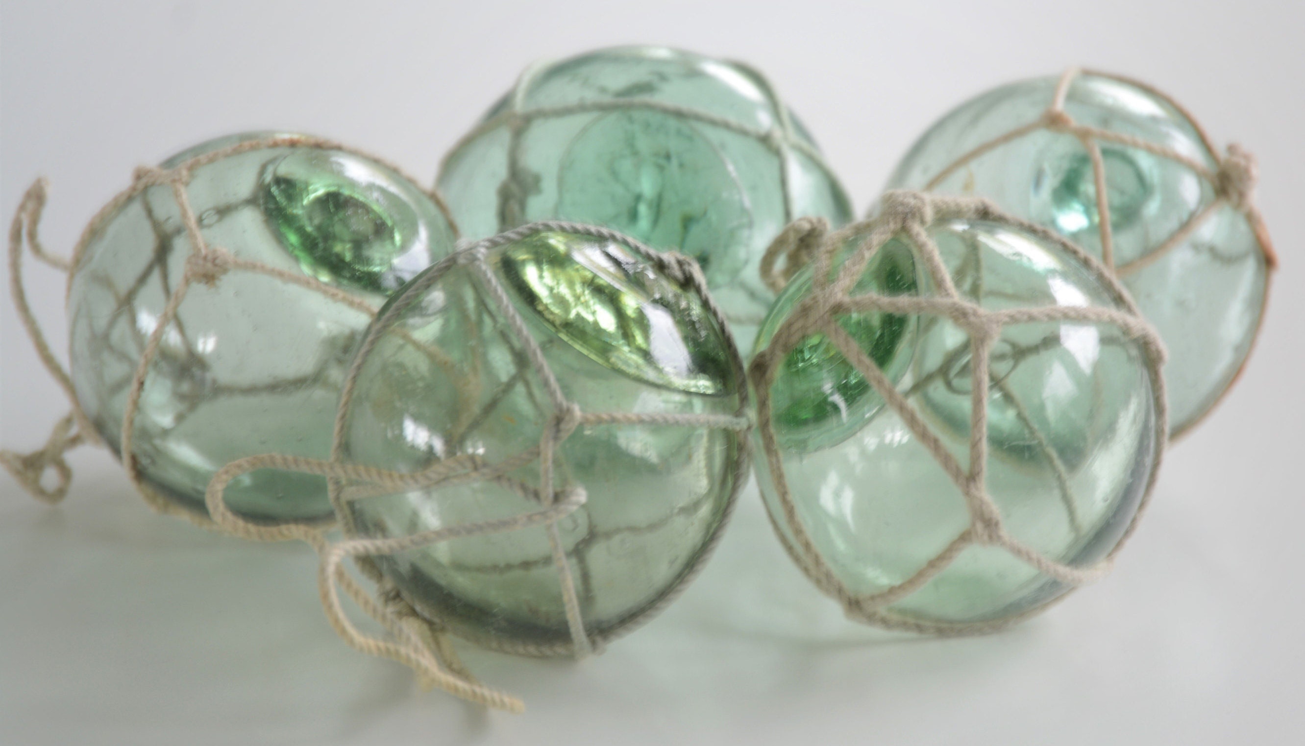 Set of 5 Vintage Green Fishing Floats - Etsy