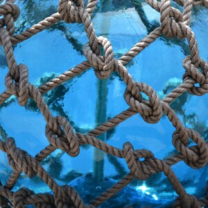 Glass Fishing Float Lamp With Gray Lamp Shade - Etsy