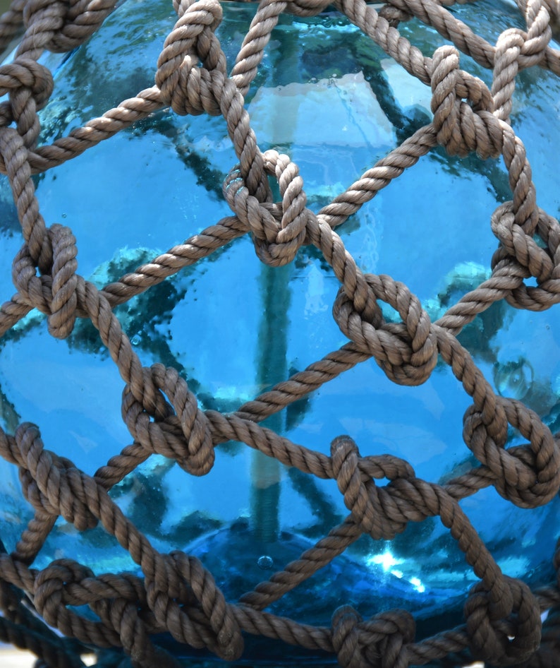 Glass Fishing Float Lamp With Gray Lamp Shade - Etsy