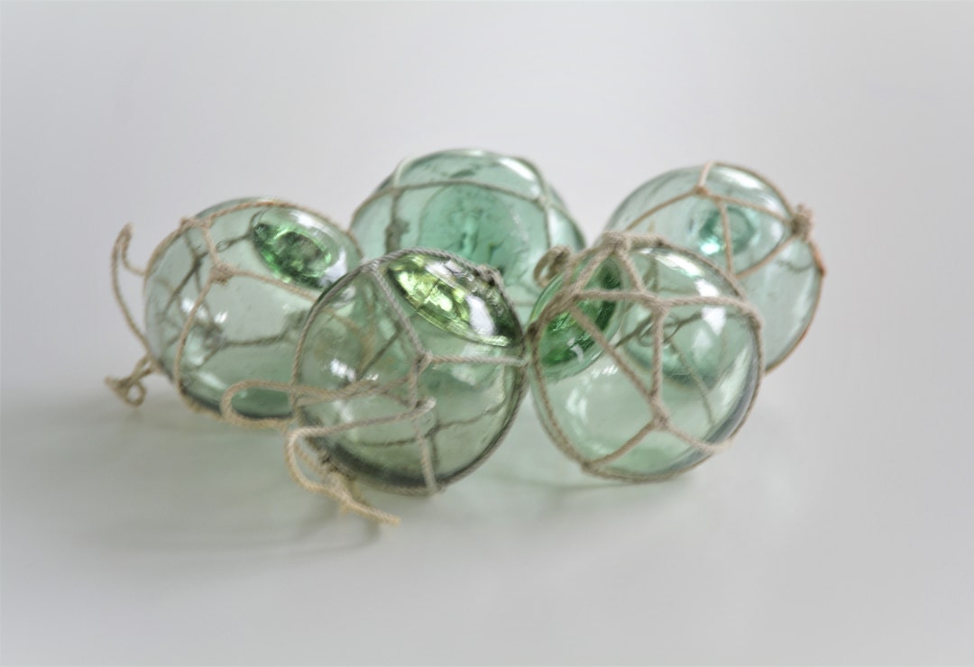 Set of 5 Vintage Green Fishing Floats - Etsy