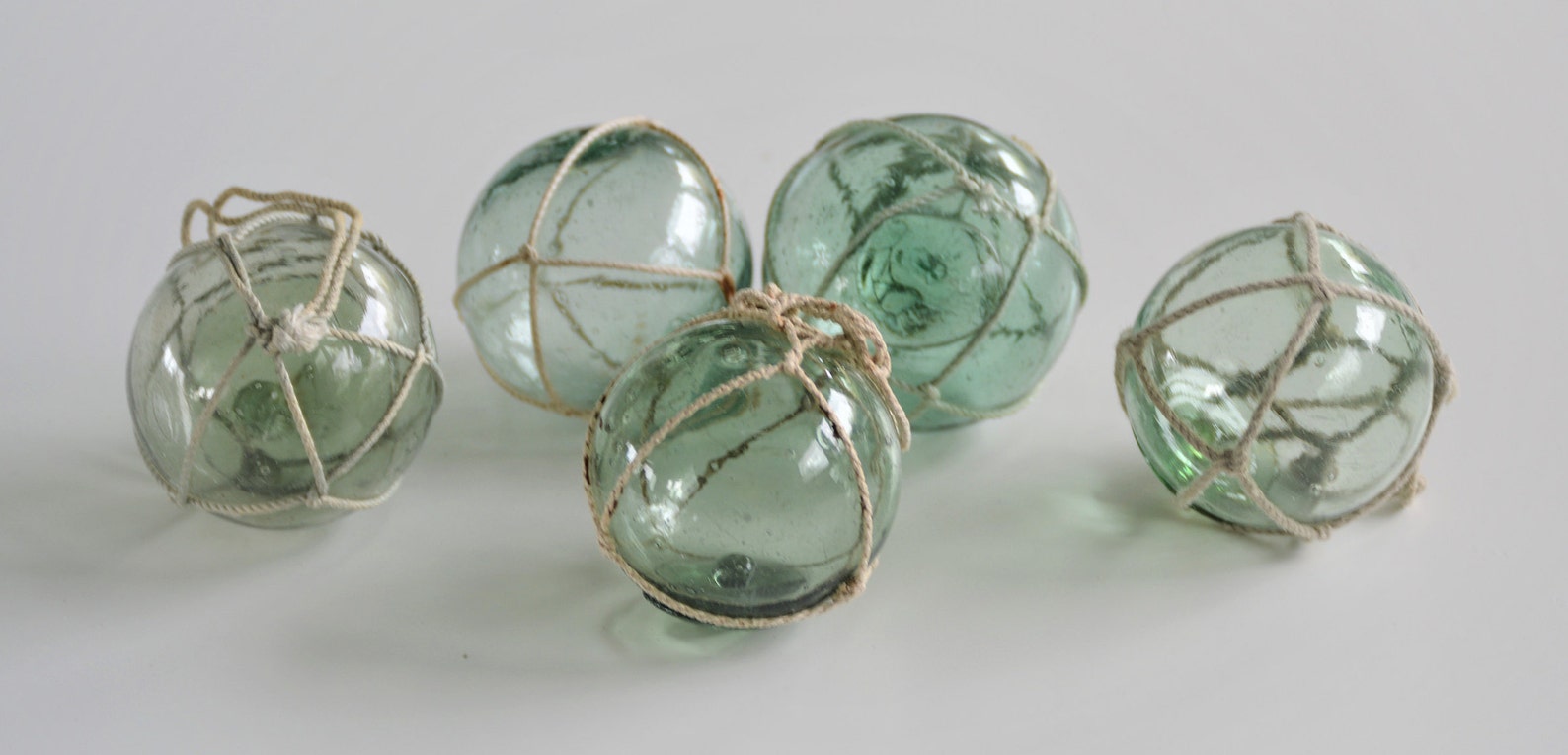 Set of 5 Vintage Green Fishing Floats - Etsy