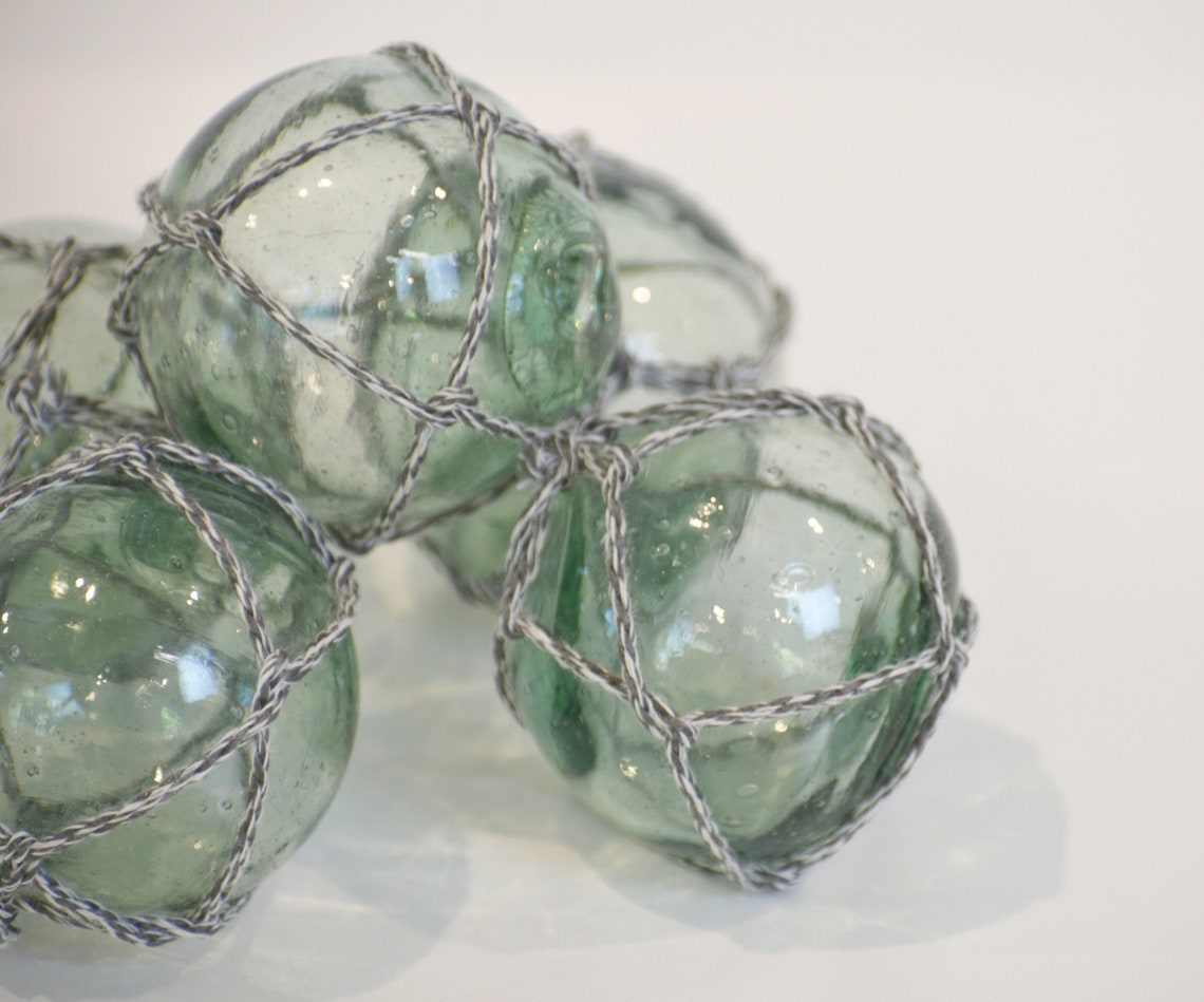 Set of 5 Vintage Green Fishing Floats - Etsy