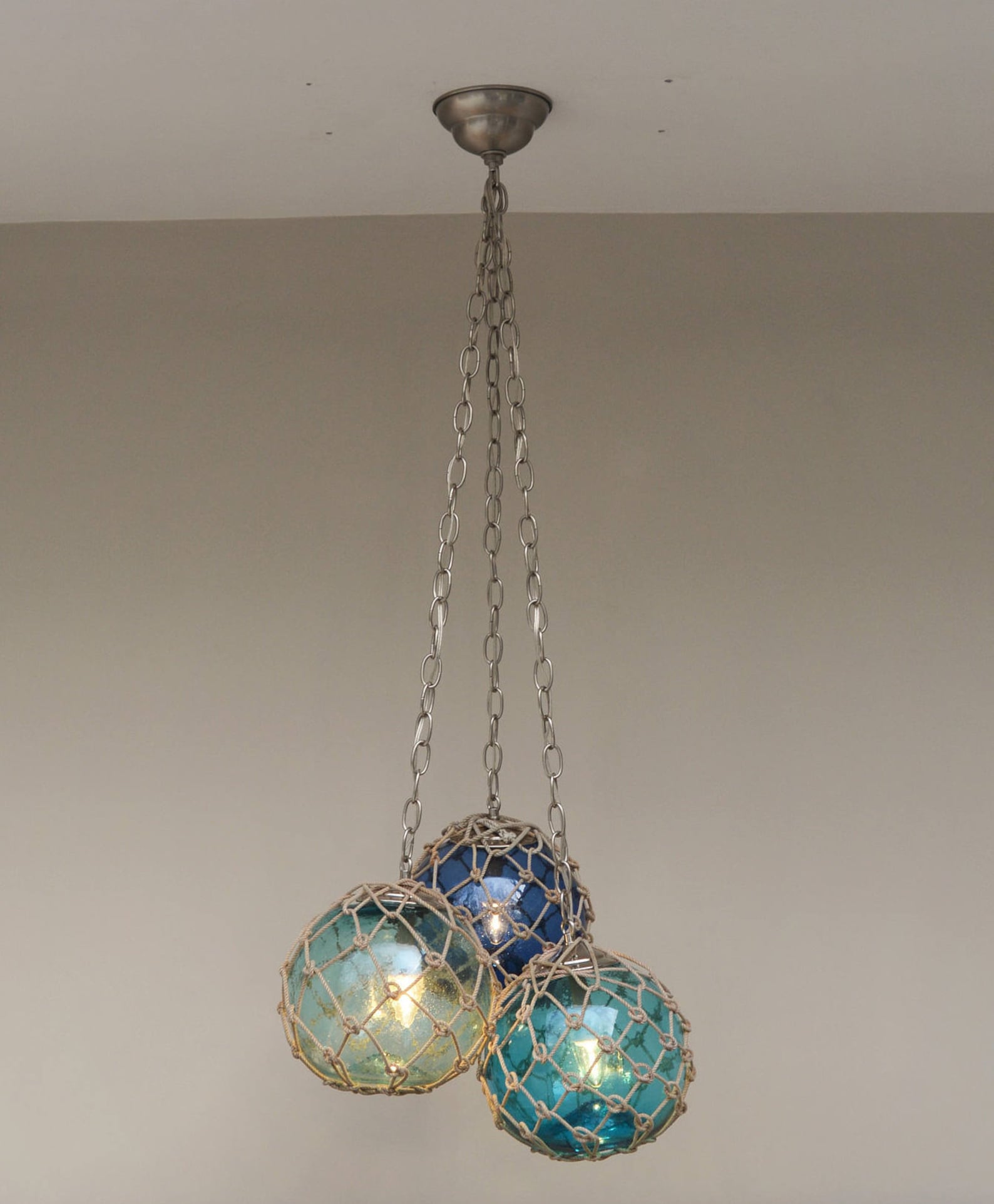 Glass Fishing Float Cluster Pendant Light - Etsy