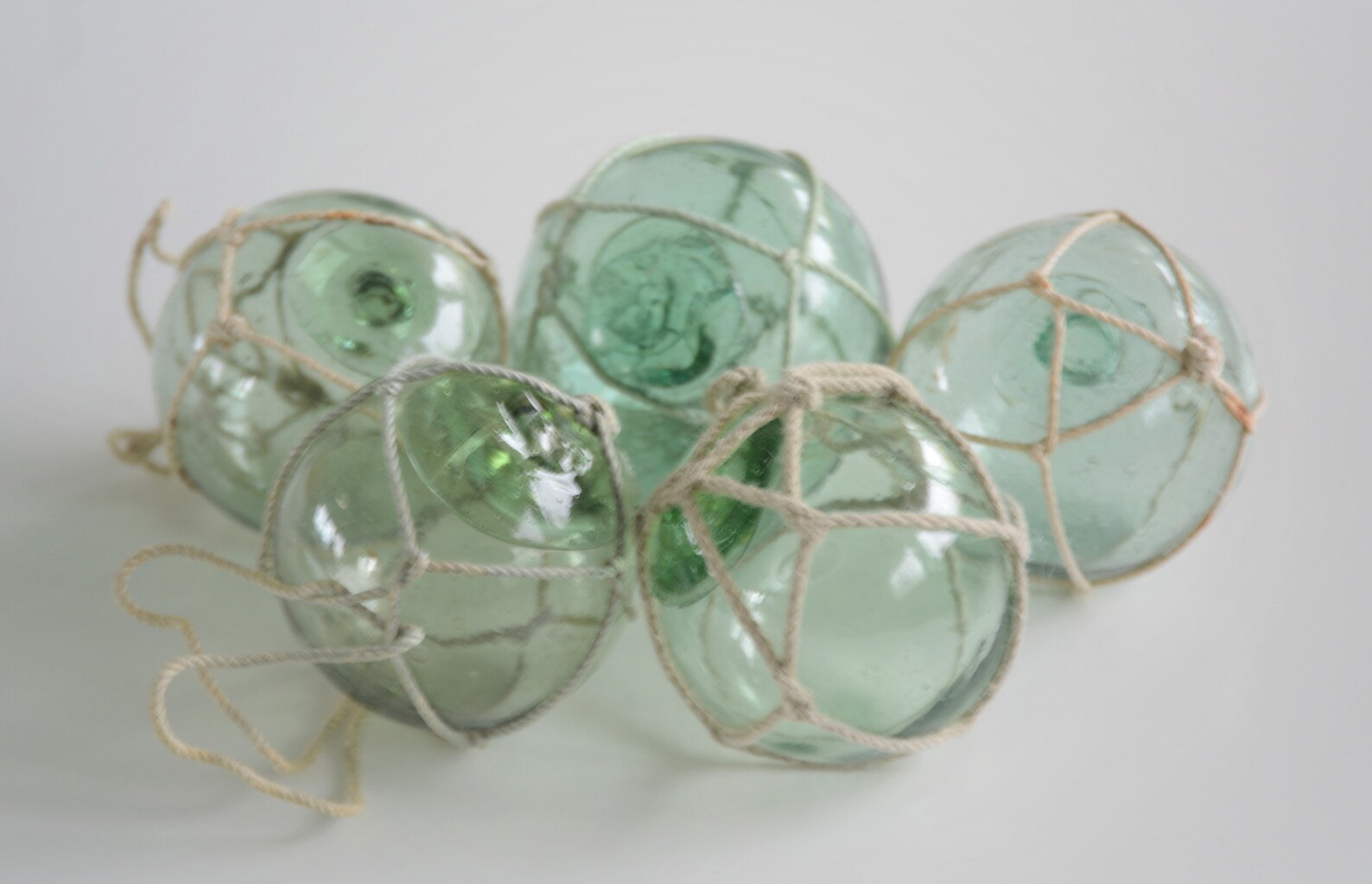 Set of 5 Vintage Green Fishing Floats - Etsy