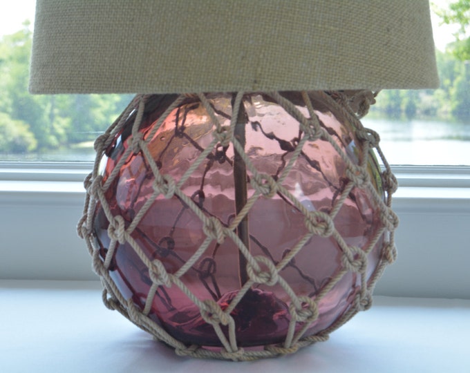 Rare Purple Vintage Glass Fishing Float Table Lamp - Etsy